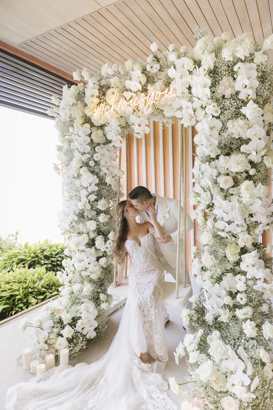 Floating Above The Clouds with a Mirrored Wedding Aisle in Phuket ...