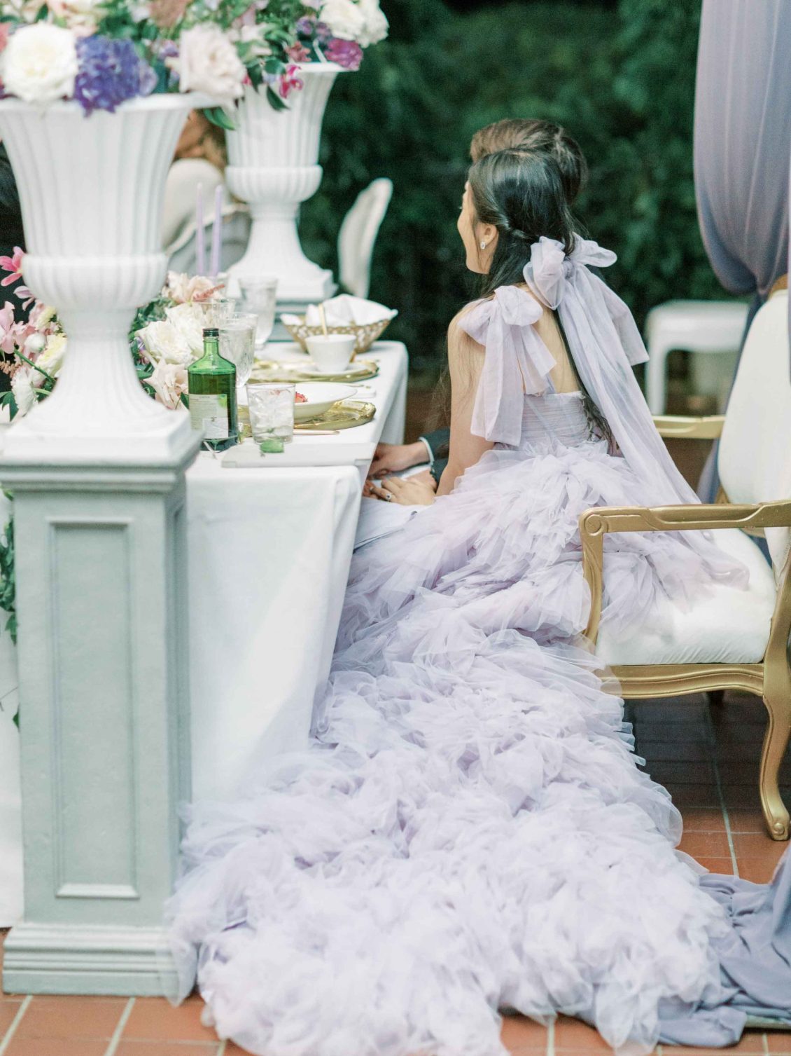 This Bride Wore A Lilac Tulle Gown Inspired by Disney's "Tangled" to ...