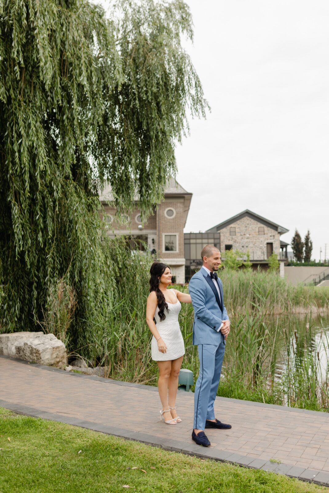 A Fun Daytime Wedding With The Bride Wearing a Short Sequined Dress ...